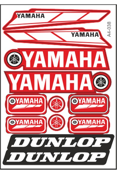 Gogomoto Yamaha Kırmızı Parçalı A4 Sticker