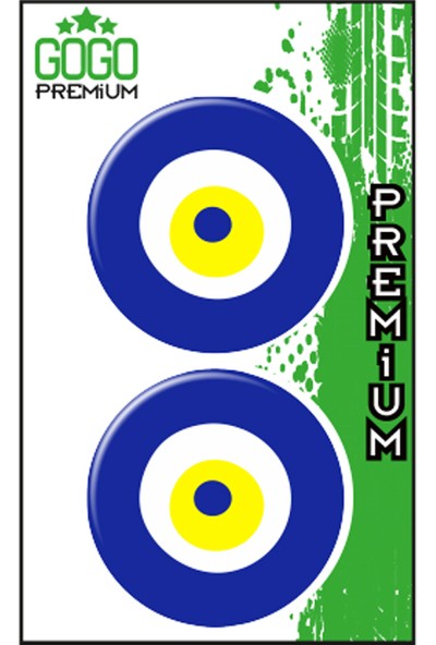 Gogomoto Nazar Boncuğu 5x5 cm Damla Logo 2 Adet Gogomoto Nazar Boncuğu 5x5 cm Damla Logo 2 Adet