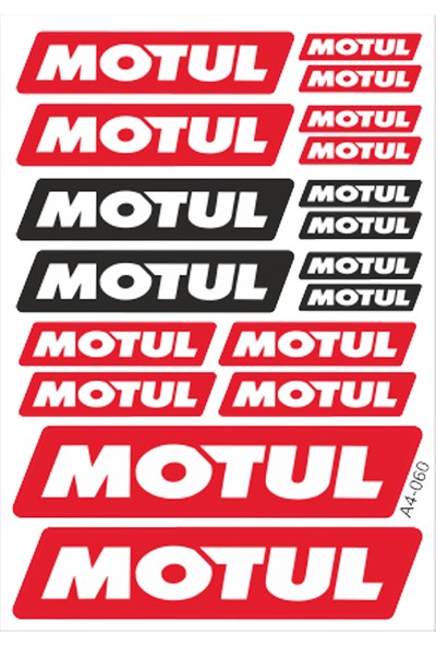 Gogomoto Motul Sponsor Parçalı A4 Sticker