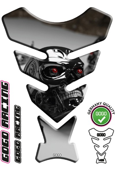 Gogomoto Black Danger Universal Tank Pad Gogomoto Black Danger Universal Tank Pad