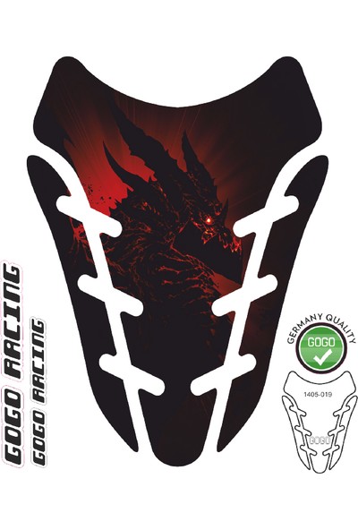 Gogomoto Black Design Universal Tank Pad