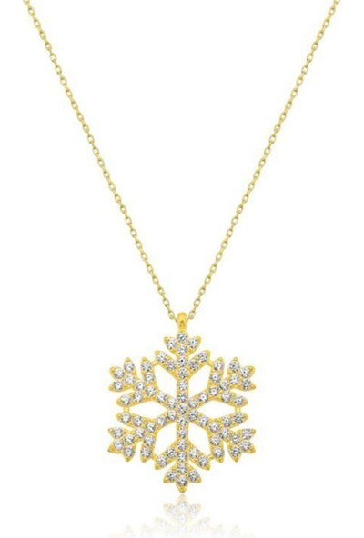 925 Ayar Gümüş Zirkon Taşlı Kartanesi Kadın Kolye