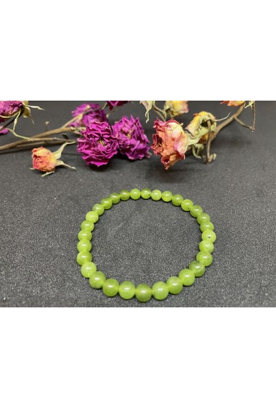 Safnaturel Doğal Taş Yeşim Bileklik 6mm Safnaturel Doğal Taş Yeşim Bileklik 6mm