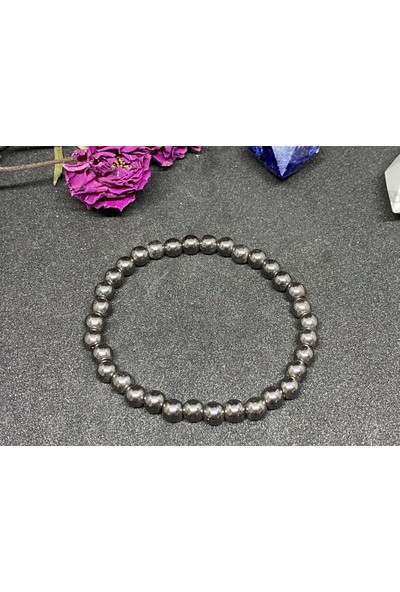 Safnaturel Doğal Taş Hematit Bileklik 6mm Safnaturel Doğal Taş Hematit Bileklik 6mm