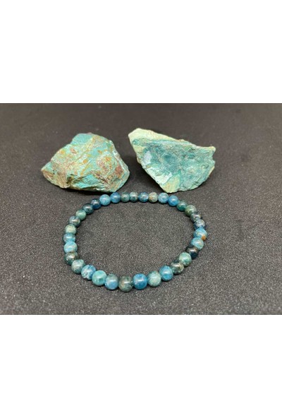 Safnaturel Doğal Taş Apatit Bileklik 6mm Safnaturel Doğal Taş Apatit Bileklik 6mm