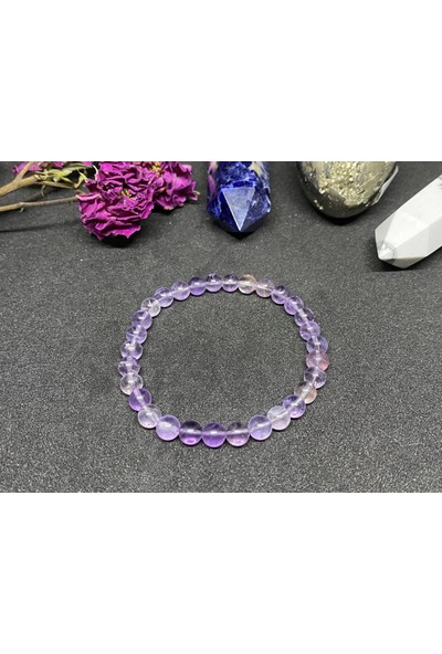 Safnaturel Doğal Taş Ametrin Bileklik 6mm Safnaturel Doğal Taş Ametrin Bileklik 6mm