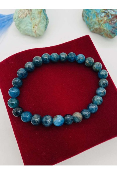 Safnaturel Doğal Taş Apatit Bileklik 8mm Safnaturel Doğal Taş Apatit Bileklik 8mm