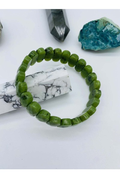 Safnaturel Doğal Taş Yeşim Bileklik Safnaturel Doğal Taş Yeşim Bileklik
