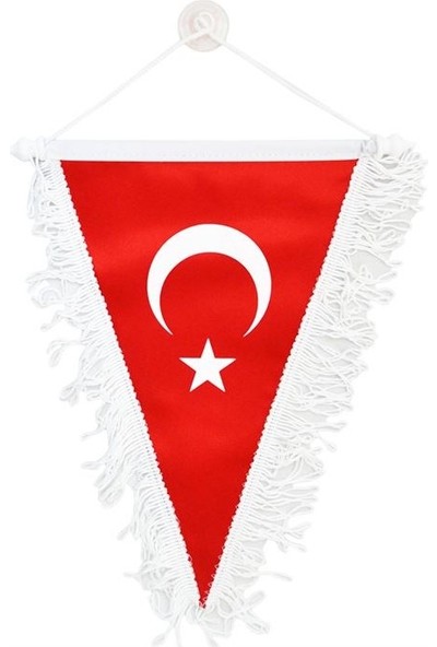 Flama Orta Türk Bayrağı Fırfırlı 20X30