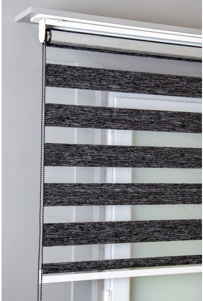 Bizden Perde Antrasit Bambu Zebra Stor Perde Bizden Perde Antrasit Bambu Zebra Stor Perde