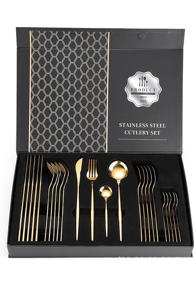 Love Home Paslanmaz Çelik Çatal 24 Takım Altın Kaplama Portekiz Bıçak, Çatal ve Kaşık Sınır Ötesi Hediye Kutusu SETISIYAH24 Takım (Yurt Dışından) Love Home Paslanmaz Çelik Çatal 24 Takım Altın Kaplama Portekiz Bıçak, Çatal ve Kaşık Sınır Ötesi Hediye Kutusu SETISIYAH24 Takım (Yurt Dışından)