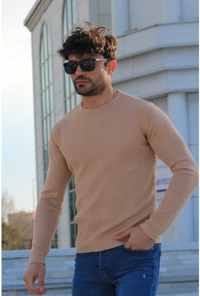 Rdv Marka Erkek Uzun Kol Dar Kesim Bisiklet Yaka Kare Desenli Sweatshirt Rdv Marka Erkek Uzun Kol Dar Kesim Bisiklet Yaka Kare Desenli Sweatshirt