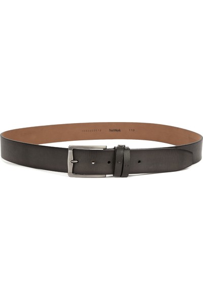 Network Füme Erkek Deri Kemer