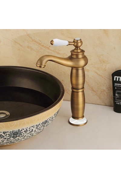 Fause Yüksek Çanak Lavabo Bataryası Vintage Antik KSL100-A Fause Yüksek Çanak Lavabo Bataryası Vintage Antik KSL100-A