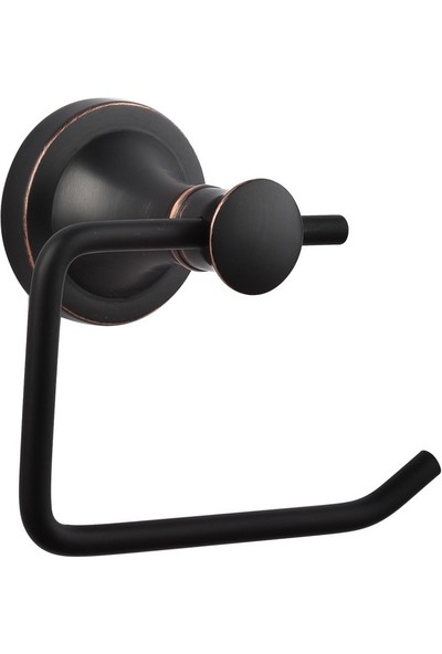 Fause Tuvalet Kağıtlık Linos Fırçalanmış Siyah