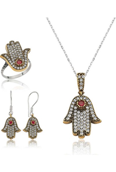 Nikadu Gümüş Fatma Ana Eli Kadın Set