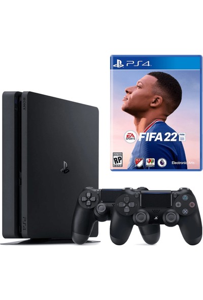 Sony Playstation 4 Slim 1 Tb + 2. Ps4 Kol + Ps4 Fifa 2022