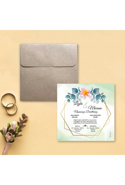 Otuz9 Reklam Yaren Davetiye Düğün Nişan Nikah Kına Kare Kraft Buklet Zarflı Davetiye 100 Adet Otuz9 Reklam Yaren Davetiye Düğün Nişan Nikah Kına Kare Kraft Buklet Zarflı Davetiye 100 Adet