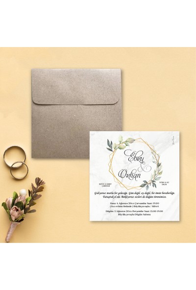 Otuz9 Reklam Yaren Davetiye Düğün Nişan Nikah Kına Kare Kraft Buklet Zarflı Davetiye 100 Adet Otuz9 Reklam Yaren Davetiye Düğün Nişan Nikah Kına Kare Kraft Buklet Zarflı Davetiye 100 Adet