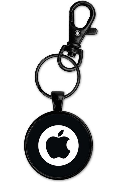 Astak Apple Logo Siyah Mat Anahtarlık BLL392