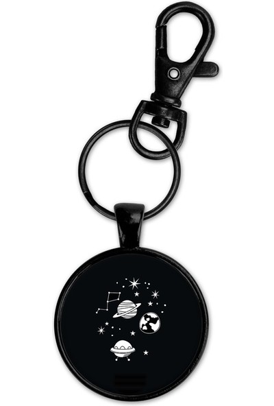 Astak Uzay Takım Gezegenler Siyah Mat Anahtarlık Astak Uzay Takım Gezegenler Siyah Mat Anahtarlık