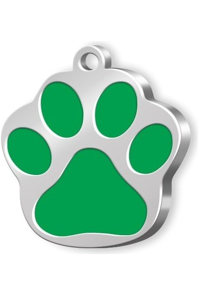 Dali's Büyük Patili Yeşil Isim Yazılabilir Kedi Köpek Künyesi, Isimliği 3,2x3,5 cm Dali's Büyük Patili Yeşil Isim Yazılabilir Kedi Köpek Künyesi, Isimliği 3,2x3,5 cm