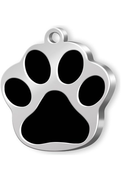 Dali's Küçük Patili Siyah Isim Yazılabilir Kedi Köpek Künyesi, Isimliği 2,6x3,0 cm Dali's Küçük Patili Siyah Isim Yazılabilir Kedi Köpek Künyesi, Isimliği 2,6x3,0 cm