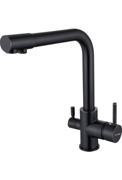 Fause Arıtma Çıkışlı Eviye Bataryası Orb Siyah KAR102-B Fause Arıtma Çıkışlı Eviye Bataryası Orb Siyah KAR102-B