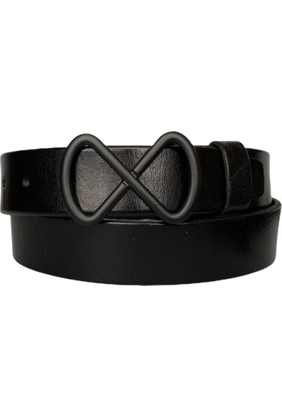 %100 Deri, Siyah Sonsuz Tokalı Siyah Kadın Kemeri 4 cm %100 Deri, Siyah Sonsuz Tokalı Siyah Kadın Kemeri 4 cm