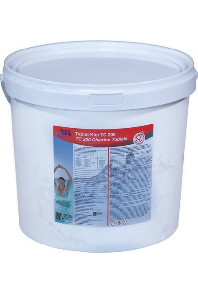 Deep Blue 25 kg Chlor Stabilize Triklor Tablet 200 gr %90 Klor - Chlorine Tablets Deep Blue 25 kg Chlor Stabilize Triklor Tablet 200 gr %90 Klor - Chlorine Tablets