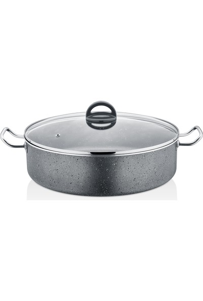 Megartron 34 Cm. Granit Basık Tencere Karnıyarık Tenceresi Megartron 34 Cm. Granit Basık Tencere Karnıyarık Tenceresi