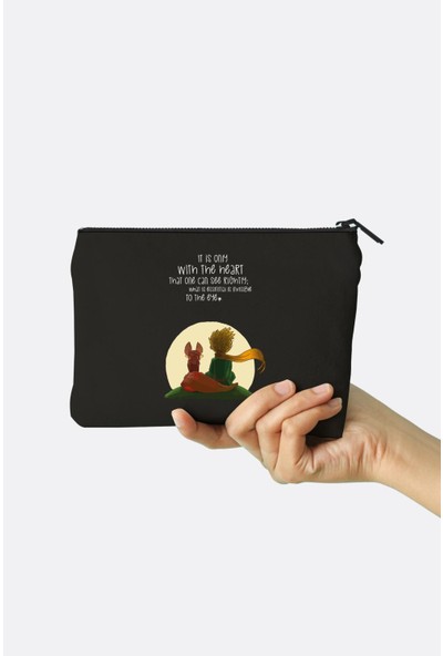 Clutch Little Prince Kanvas Makyaj Çantası Clutch Little Prince Kanvas Makyaj Çantası