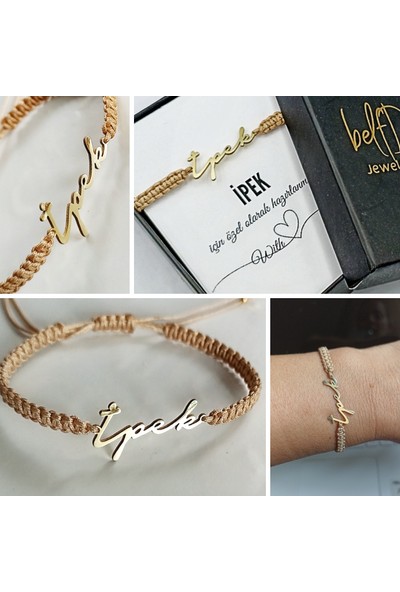 Belf Design Isme Özel Gümüş Billeklik