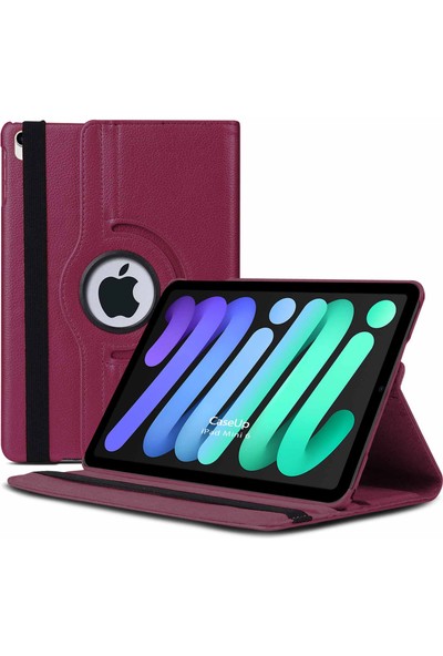Caseup Apple iPad Mini 6 2021 Kılıf, 360 Rotating Stand Mor