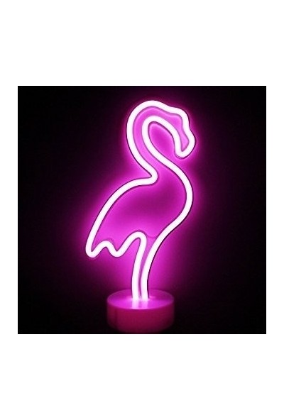 Bernam Neon Işıklı Flamingo Masa Gece Lambası Usb+Pil Bernam Neon Işıklı Flamingo Masa Gece Lambası Usb+Pil
