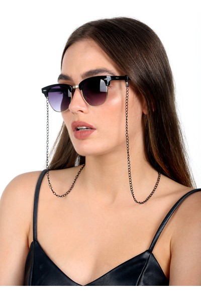 Juliano Gözlük Zinciri Gözlük Aksesuarı Siyah