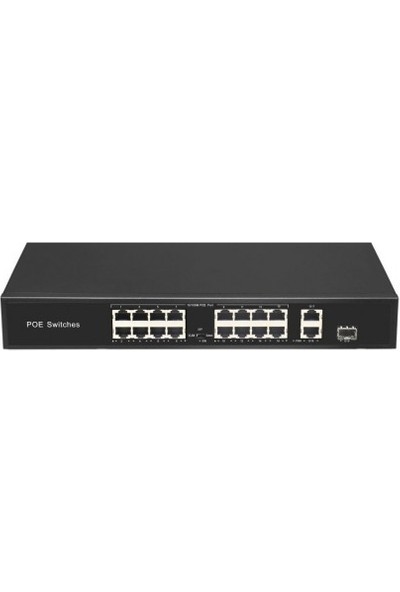 Ods 16 Port 10/100 Poe Switch 2 Up Link 1 Sfp Girişli 200W Ods 16 Port 10/100 Poe Switch 2 Up Link 1 Sfp Girişli 200W