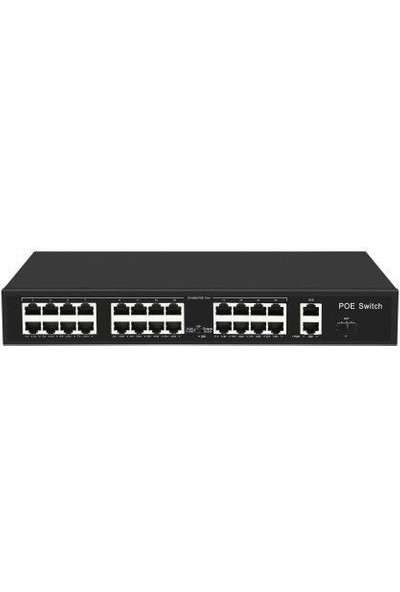 Ods 24 Port 10/100 Poe Switch 2 Up Link 1 Sfp Girişli 300W Ods 24 Port 10/100 Poe Switch 2 Up Link 1 Sfp Girişli 300W