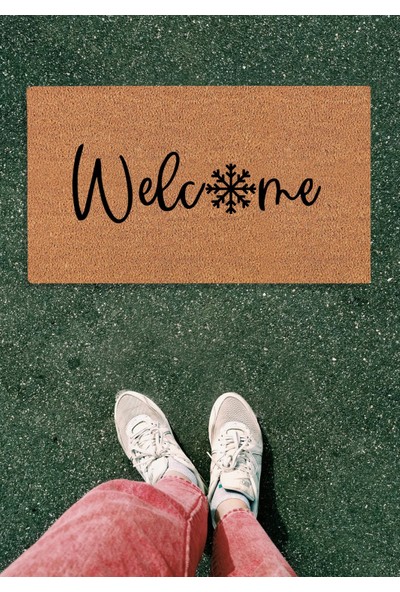 DefLife Welcome Kar Tanesi Kapı Önü Koko Paspas