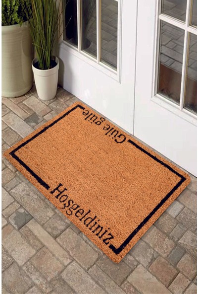 DefLife Hoşgeldiniz Güle Güle Kapı Önü Koko Paspas