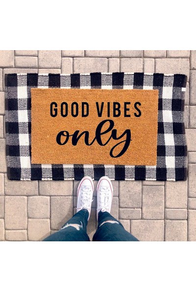 DefLife Good Vibes Only Kapı Önü Koko Paspas DefLife Good Vibes Only Kapı Önü Koko Paspas