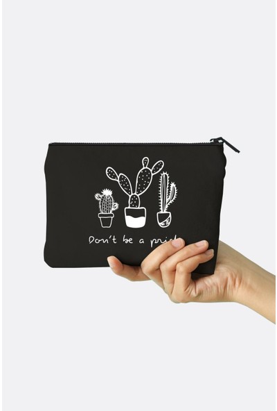 Clutch Don't Be A Prick Siyah Kanvas Makyaj Çantası Clutch Don't Be A Prick Siyah Kanvas Makyaj Çantası