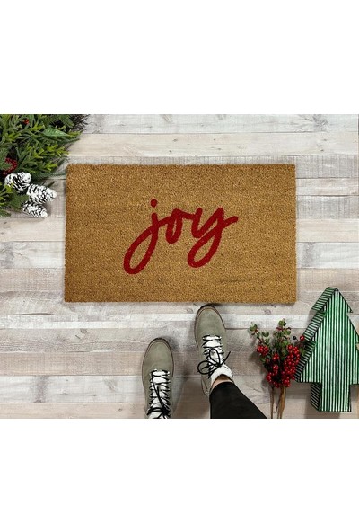 DefLife Joy Kırmızı Kapı Önü Koko Paspas