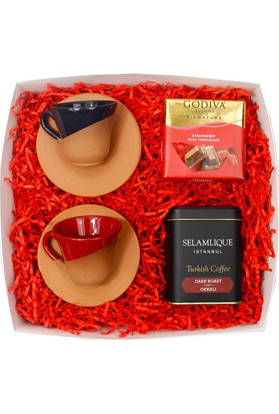 Grace Boxes Türk Kahvesi Hediye Kutusu, Sevgililer Günü Hediyesi Grace Boxes Türk Kahvesi Hediye Kutusu, Sevgililer Günü Hediyesi