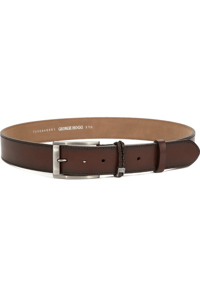 George Hogg Kahverengi Erkek Deri Kemer