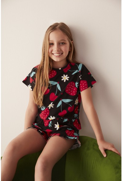 Penti Kız Çocuk Big Cherry 2li Pijama Takımı