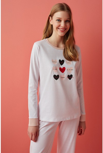 Penti Optik Beyaz Love You Tişört