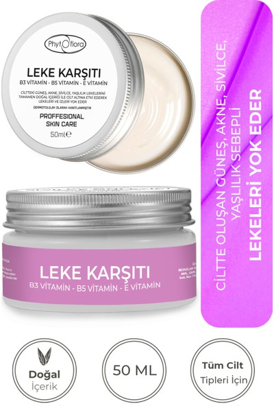PHYTOFLORA En Etkili Geçmeyen Lekeler Için Leke Giderici ve Leke Karşıtı Krem