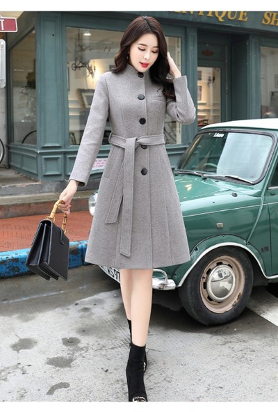 Incendio 2022 Yeni Yün Ceket Dik Yaka Orta Uzunlukta Ceket Kadın Kore Versiyonu Bel Kontrast Rengi Incendio 2022 Yeni Yün Ceket Dik Yaka Orta Uzunlukta Ceket Kadın Kore Versiyonu Bel Kontrast Rengi