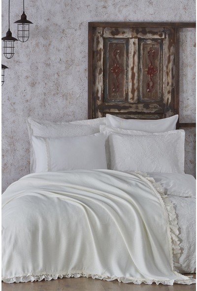 Ecocotton Pamuk Çift Kişilik Pike Seti Alessa 220X240 Ecocotton Pamuk Çift Kişilik Pike Seti Alessa 220X240